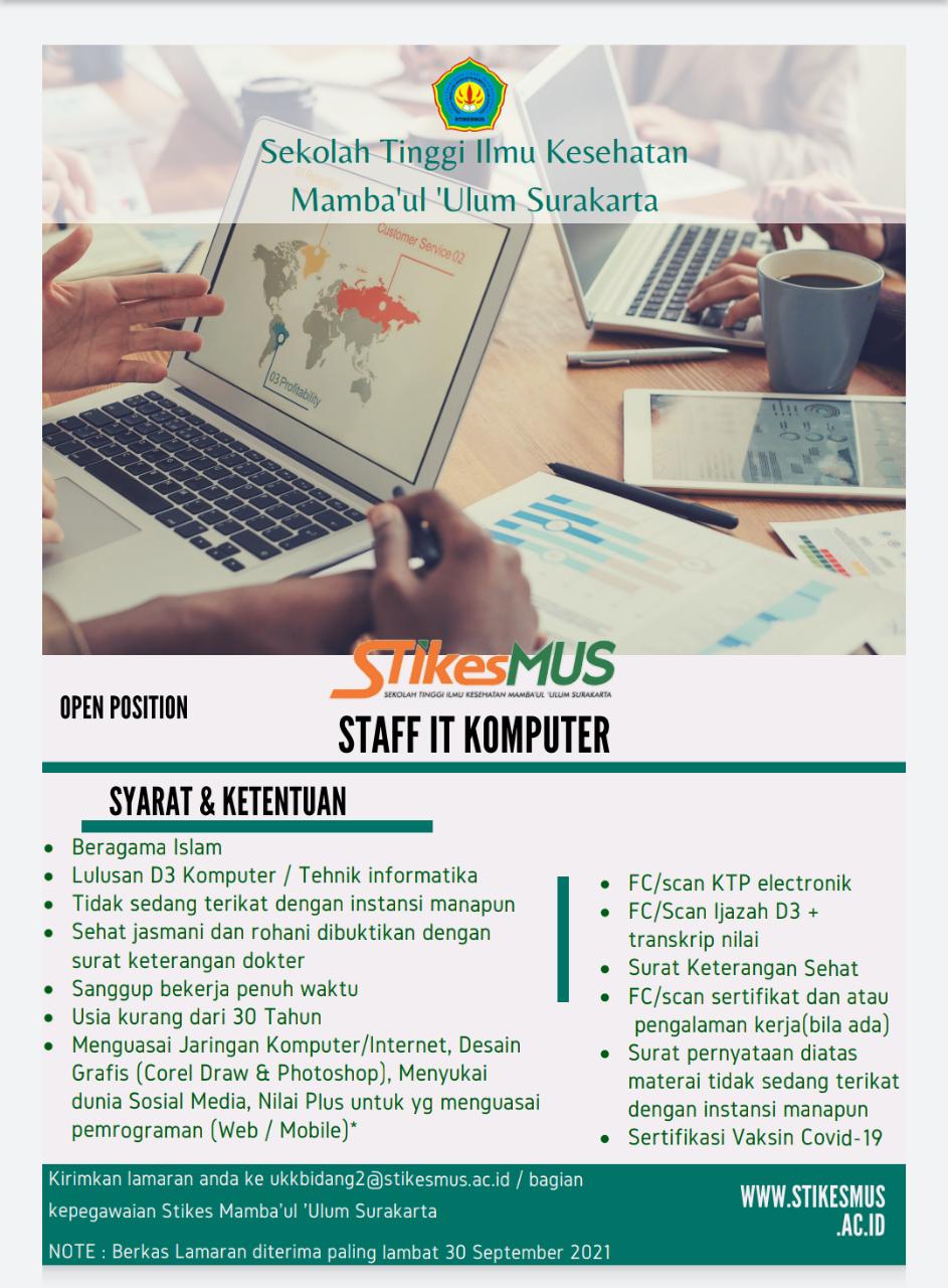 Open Recruitment Staff IT – STIKESMUS